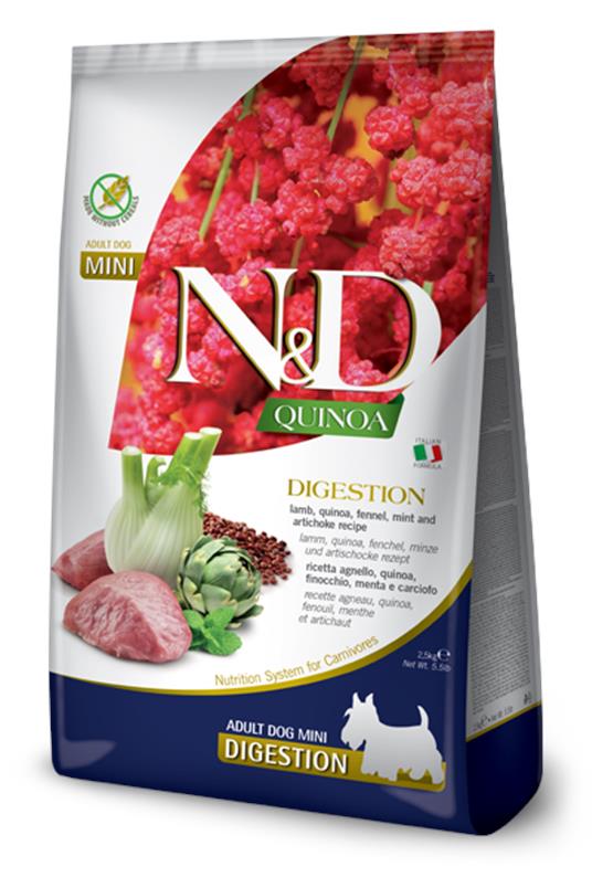 N&D Dog Adult Quinoa Mini Digestion Lamb&Fennel 0.8 Kg