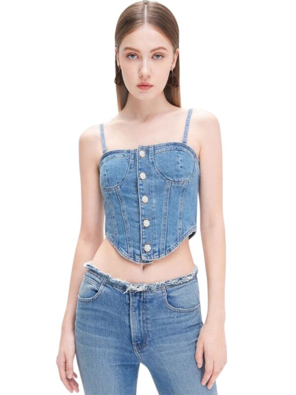 Miss Sixty - Denim korset-top