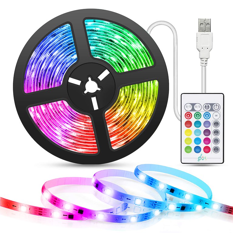 RGB Led Traka 5M USB