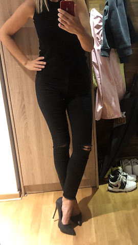 Zara farmerice duboki struk