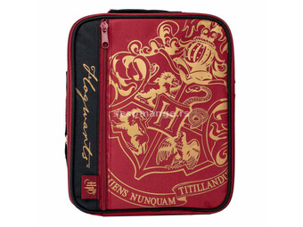 Harry Potter Deluxe 2 Pocket Lunch Bag Burgundy - Crest