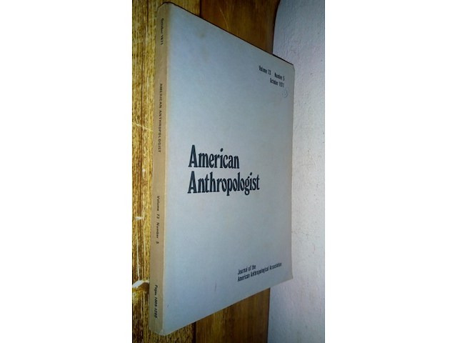 American Anthropologist 1971g; Vol. 73, No. 5