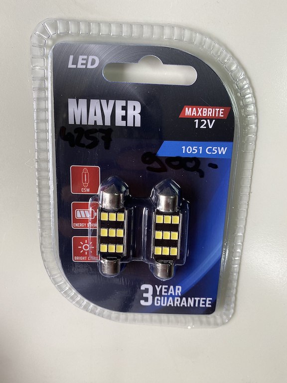 C5W 41mm, 12V 9*2385 SMD, CANBUS, White MAYER