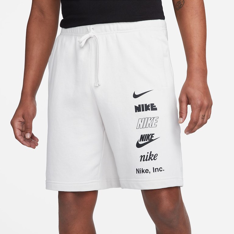 Nike M NK CLUB+ FT SHORT MLOGO, muški šorc, bela