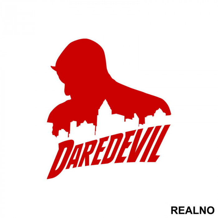 RED LOGO - DAREDEVIL - NALEPNICA