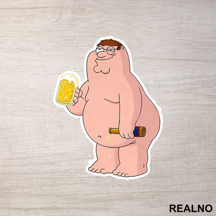 DRINK LIKE PETE - FAMILY GUY - NALEPNICA