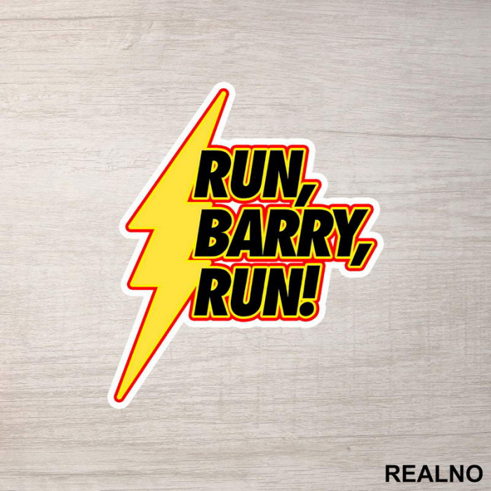 RUN BARRY RUN - FLASH - NALEPNICA