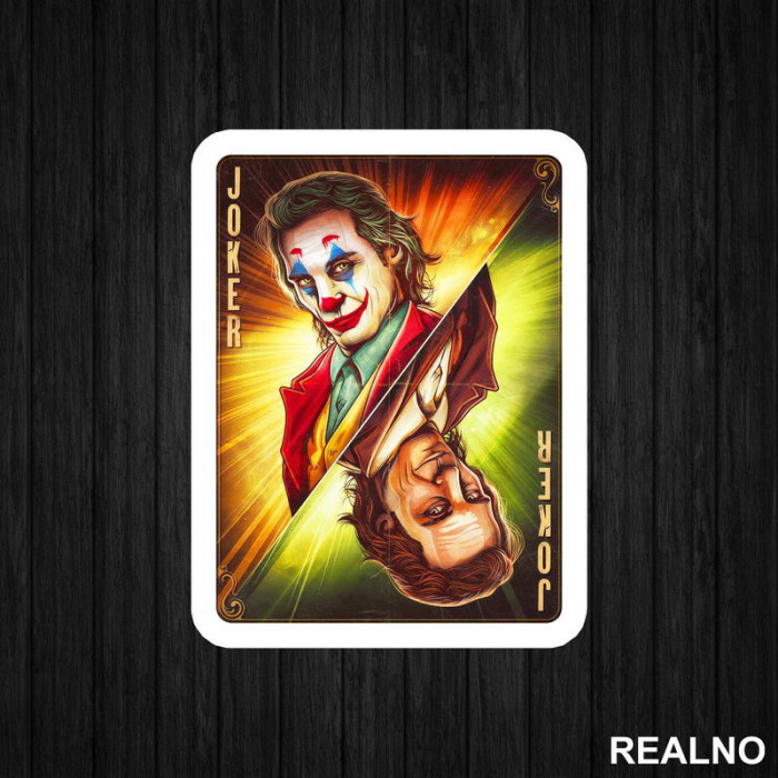 CARD TWO SIDES - JOKER - NALEPNICA