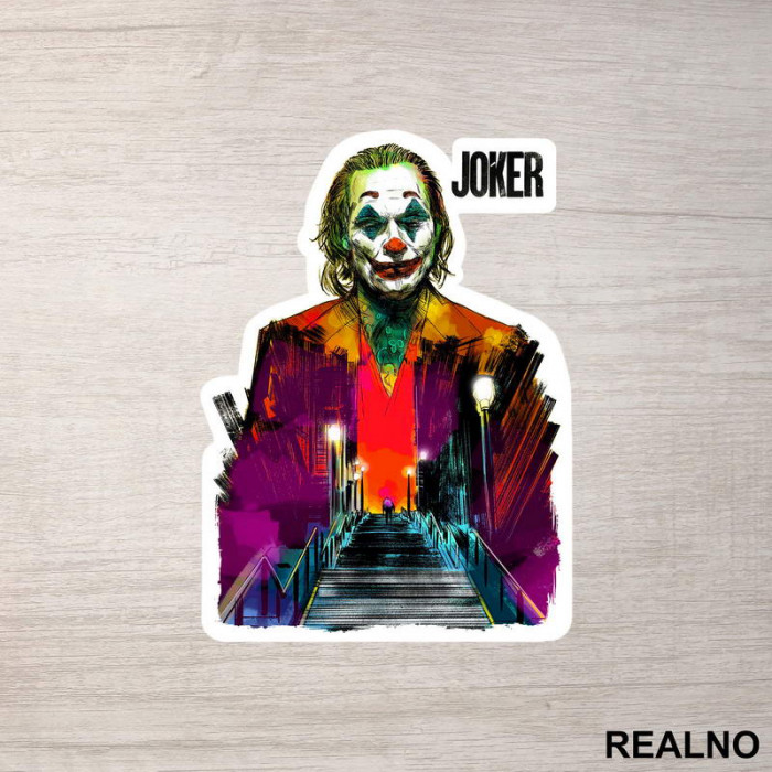 DOUBLE EXPOSURE PORTRAIT - JOKER - NALEPNICA