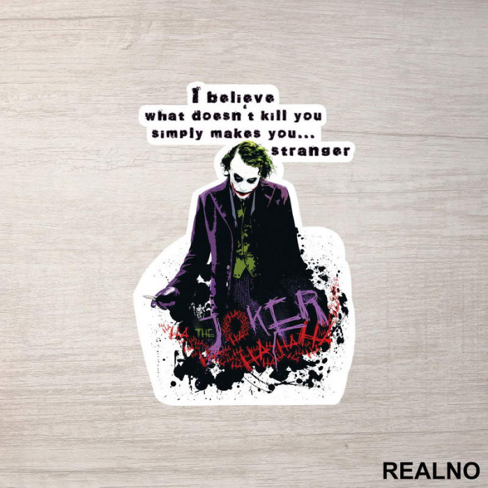 STRANGER QUOTE - JOKER - NALEPNICA