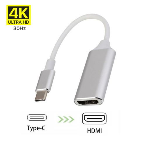 Adapter Type C na HDMI Z 4K 30Hz sivi