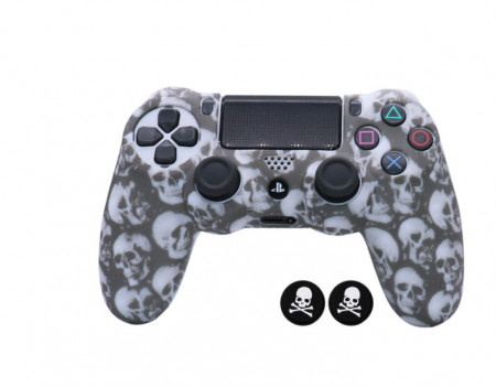 PS4 Silicone Case + Thumb Grips - Skeleton