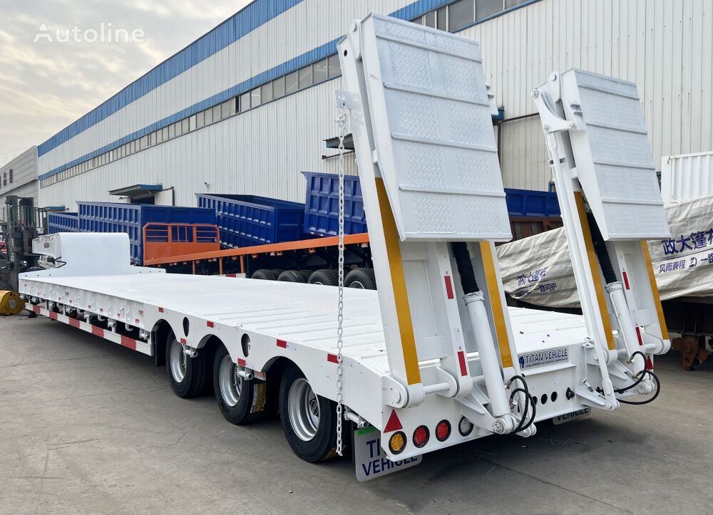 Nova Titan Hot Sale 3/Tri Axle 60-80 Ton Semi Lowbed Trailer for Sale - S poluprikolica sa niskom platformom