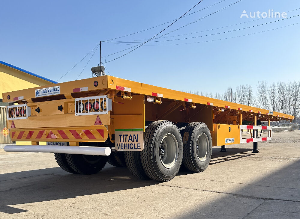 Nova TITAN 2 Axle Flatbed Truck Trailer for Sale - Y poluprikolica sa ravnom platformom