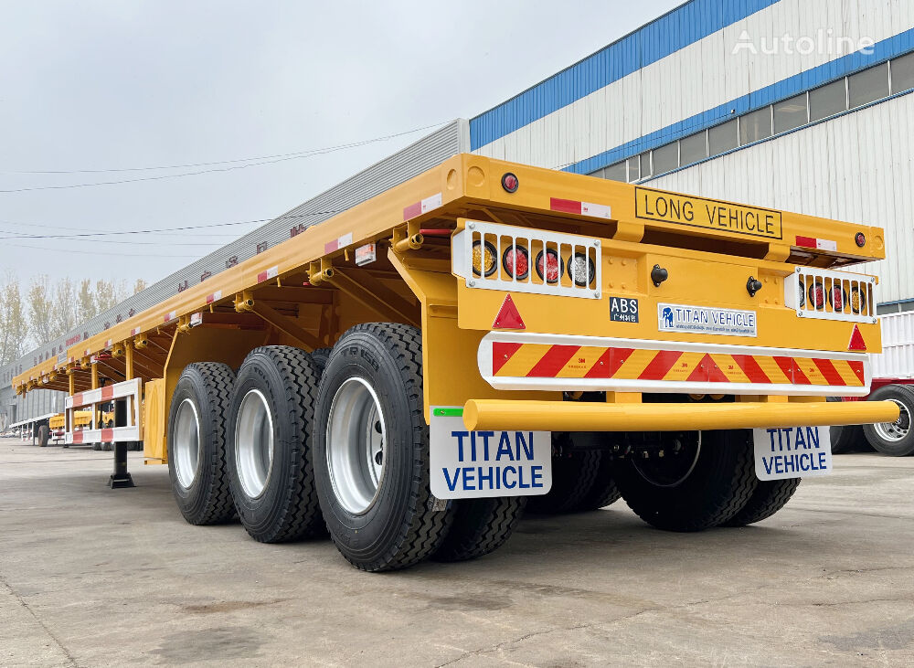 Nova TITAN 2023 New 12.5m Tri Axle Flatbed Trailer Price - Y poluprikolica sa ravnom platformom