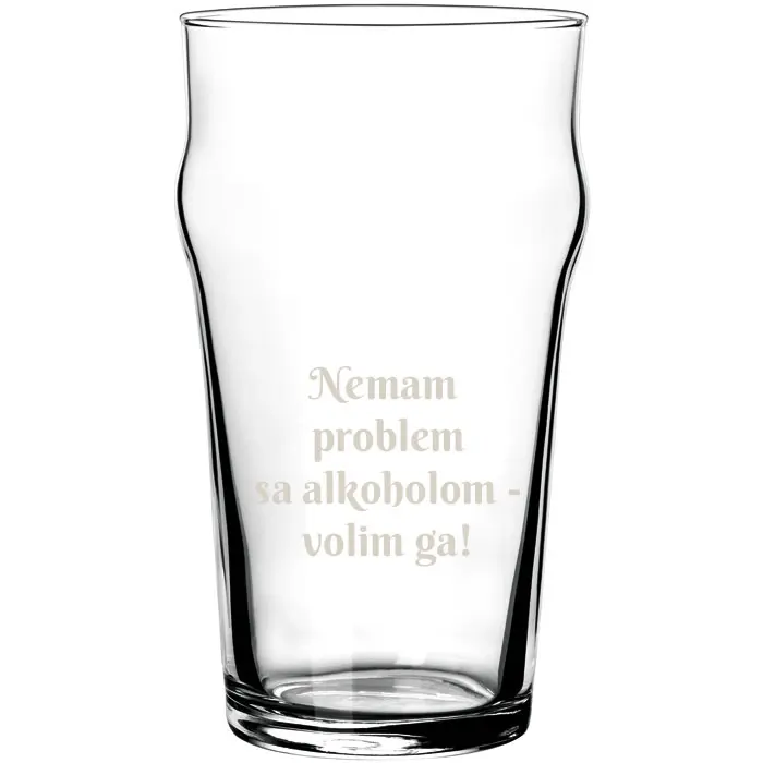 HAPPY PUMPKIN Čaša za pivo ''Nemam problem sa alkoholom - volim ga''