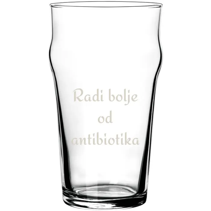 HAPPY PUMPKIN Čaša za pivo ''Radi bolje od antibiotika''