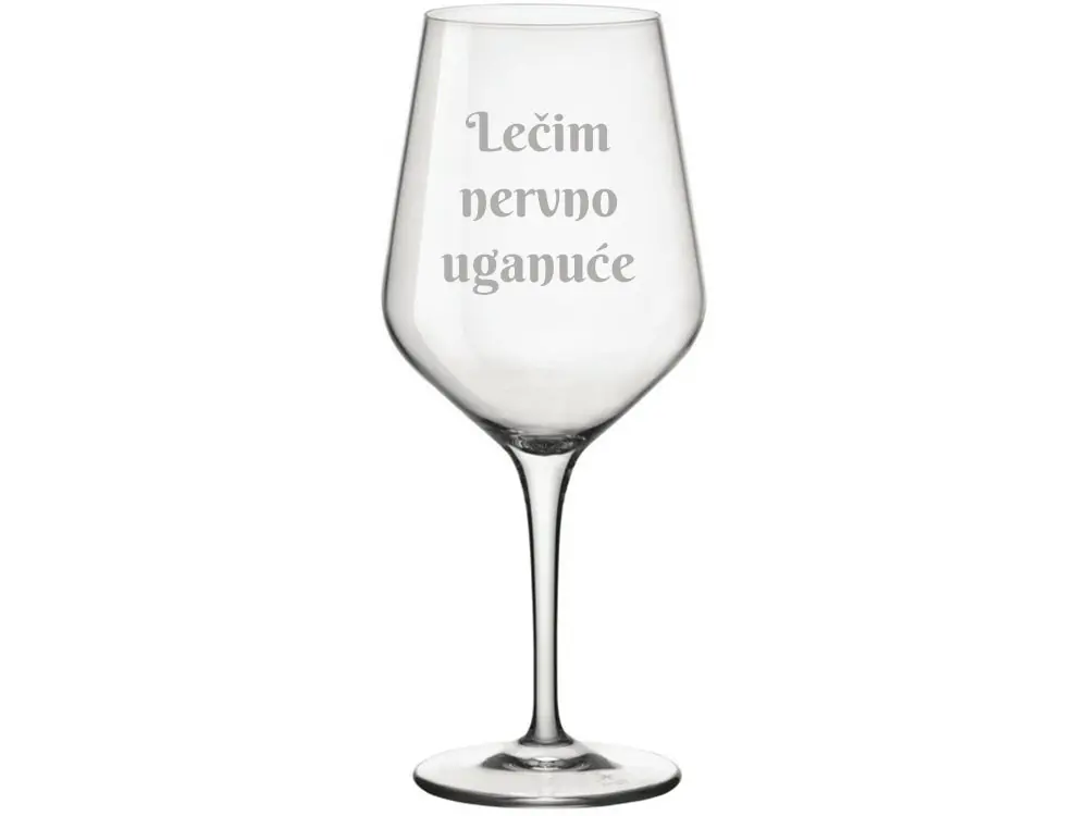 HAPPY PUMPKIN Čaša za vino ''Lečim nervno uganuće''