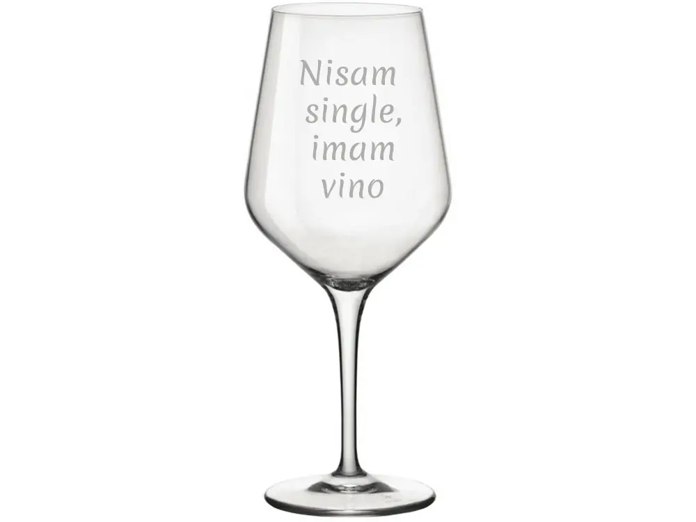 HAPPY PUMPKIN Čaša za vino ''Nisam single, imam vino''