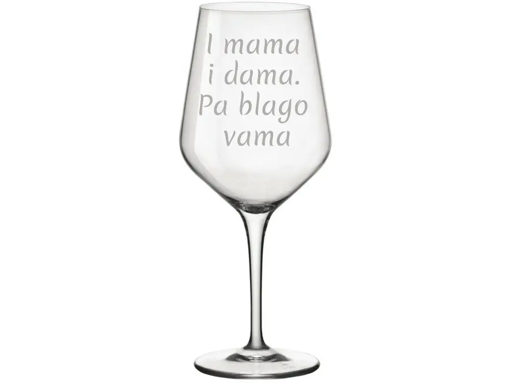 HAPPY PUMPKIN Čaša za vino ''I mama i dama. Pa blago vama''