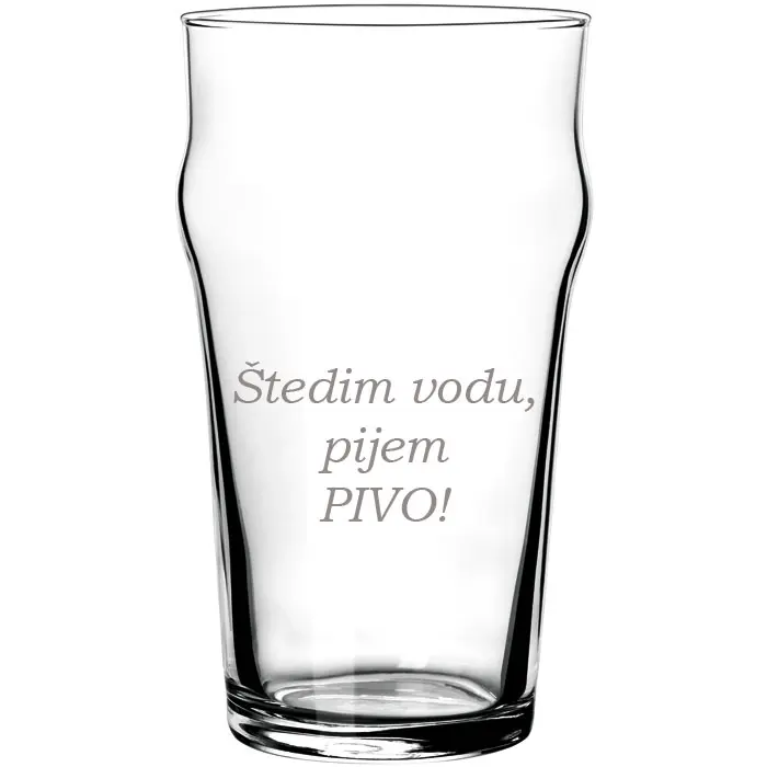 HAPPY PUMPKIN Čaša za pivo ''Štedim vodu, pijem pivo''