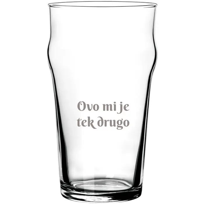 HAPPY PUMPKIN Čaša za pivo ''Ovo mi je tek drugo''