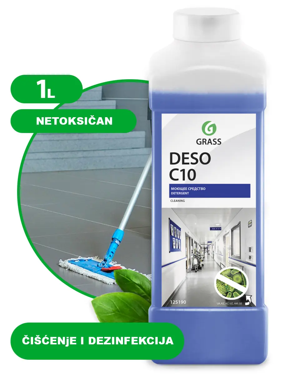 GRASS Sredstvo za čišćenje i dezinfekciju DESO C10 1L
