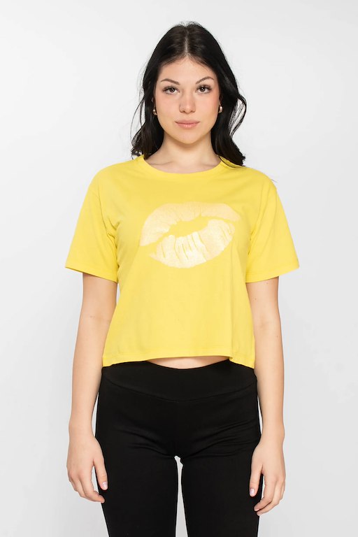 RUSH Ženska majica LIPS žuta