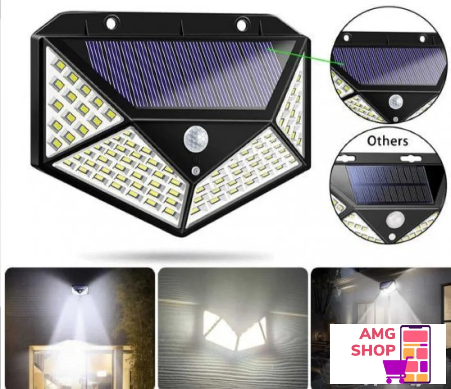 Solarni Reflektor 2 komada SOLARNA LAMPA 100 Dioda - Solarni Reflektor 2 komada SOLARNA LAMPA 100 Dioda