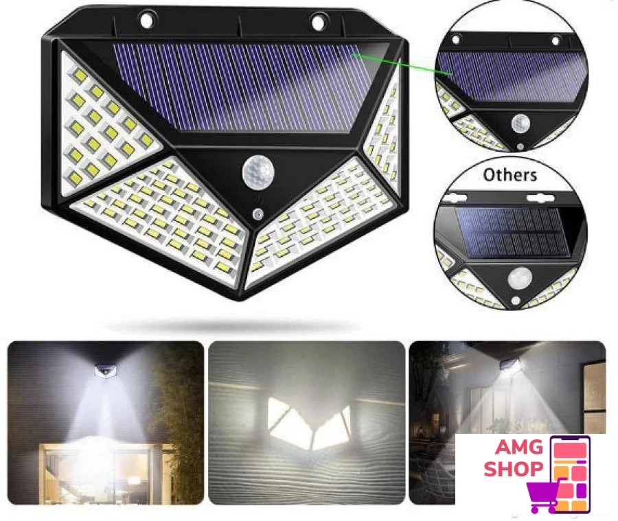 Solarni Reflektor 4 komada SOLARNA LAMPA 100 Dioda - Solarni Reflektor 4 komada SOLARNA LAMPA 100 Dioda