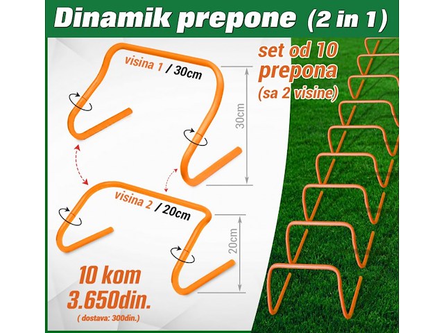 Prepone: Prepone podesive - Prepone 20/30cm- 10 kom.