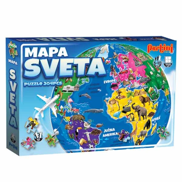 PUZZLE - MAPA SVETA