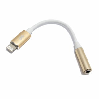 Adapter Iphone 7 na 3.5mm BT zlatno-beli