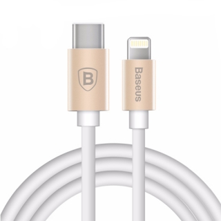USB data kabal BASEUS Gather sa Type C na Iphone lightning belo-zlatni