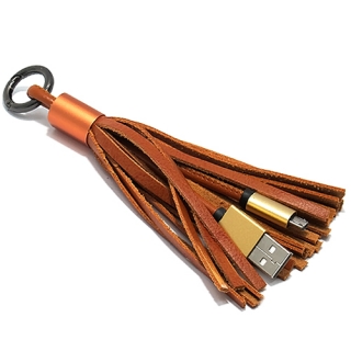 USB data kabal PORTABLE microUSB 2.4A narandzasta
