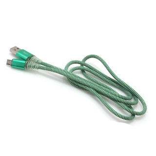 USB data kabal LED micro zeleni