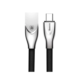 USB data kabal BASEUS ZINC ALLOY Type C 1m crni