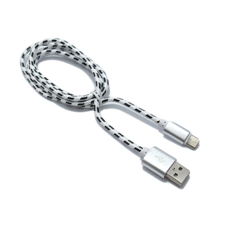 USB data kabal BRAID Type C srebrni