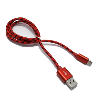 USB data kabal BRAID Type C crveni