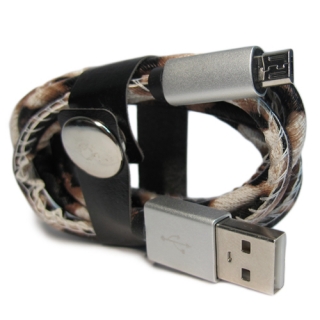 USB data kabal LEATHER safe microUSB 015