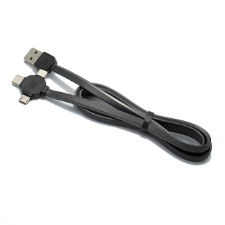 USB data kabal REMAX Lesu RC-066th 3in1 lightning/micro/type C crni 1m