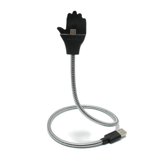 USB data kabal FLEXIBLE STAND micro srebrni