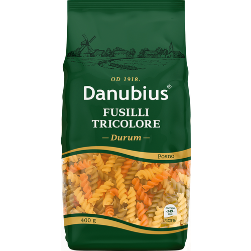 Danubius Fusilli tricolore 400 gr