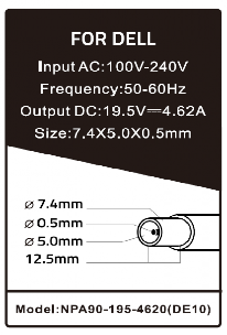 Punjač za laptop NPA90-195-4620 (DE10)