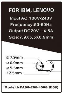 Punjač za laptop NPA90-200-4500 (IB06)