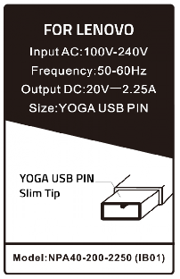 Punjač za laptop NPA40-200-2250 (IB01)