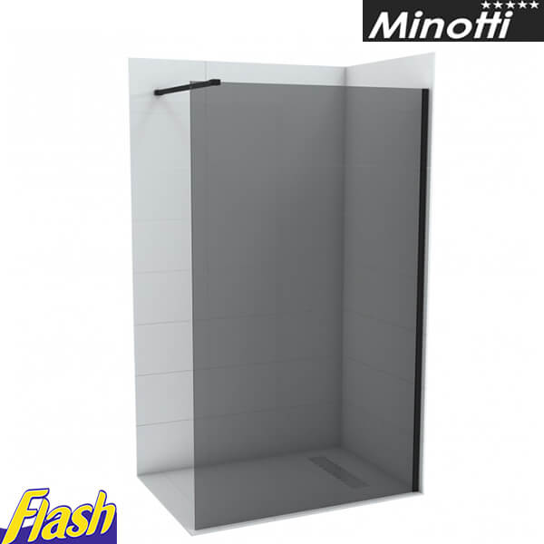 Stakleni paravan CRNI (mat ram), 8mm grey staklo – Minotti – Concept C-02-SB