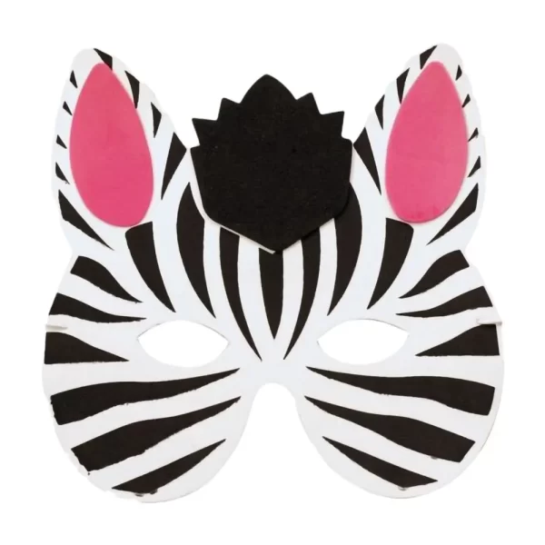 Animal masky, maska od eva pene, zebra, 17.3 x 16.8cm