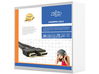 ZED electronic HDMI kabl, 25 met, ver. 1.4 - HDMI/25