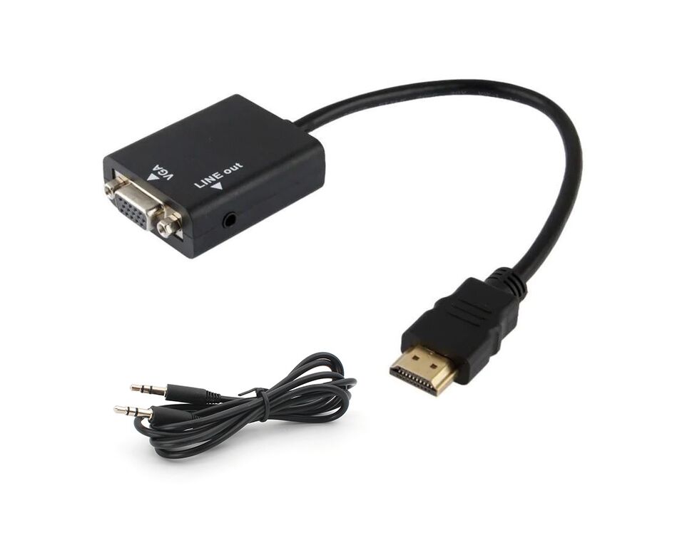 Adapter HDMI na VGA (Audio) crni